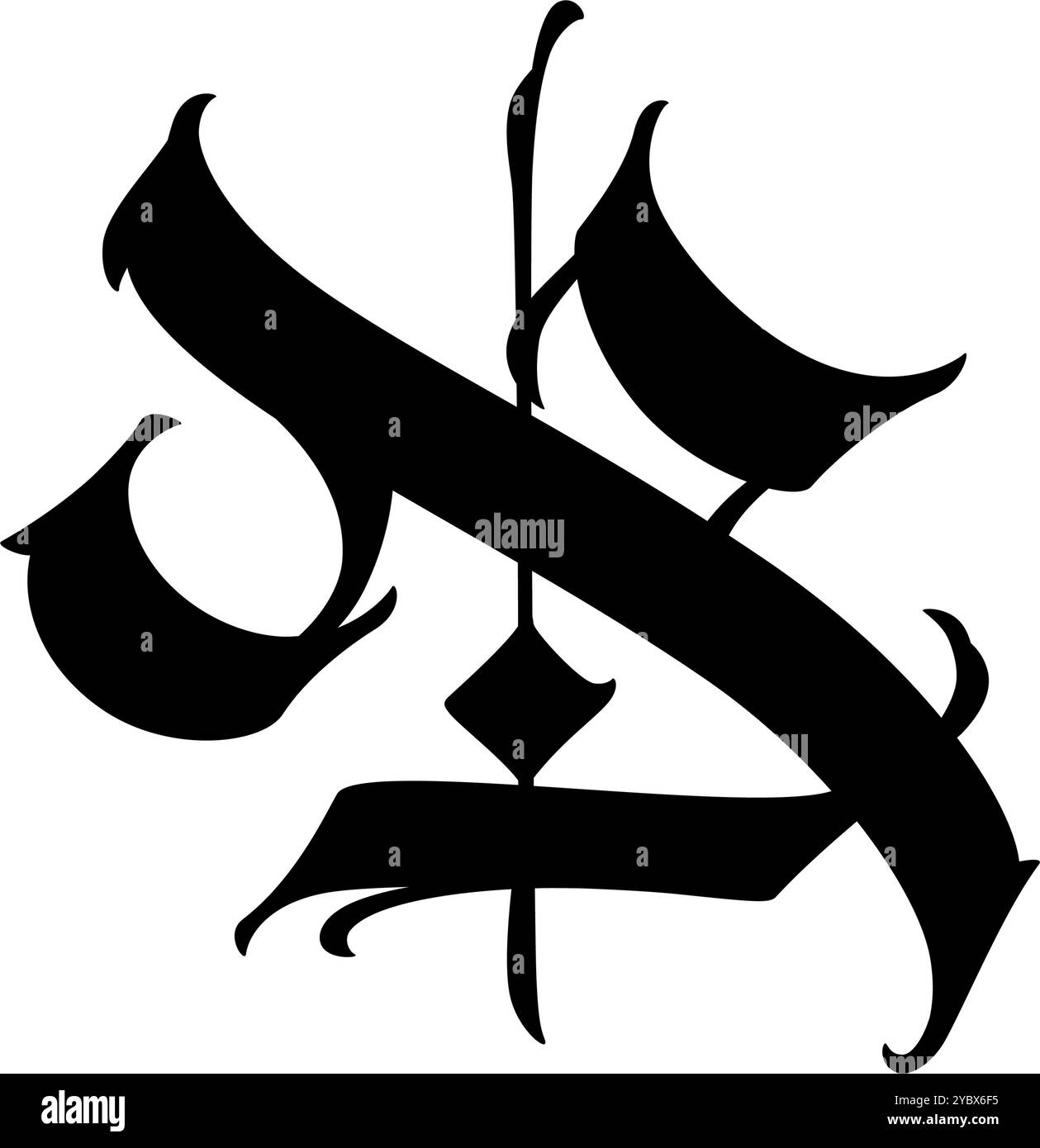 Letter X in graffiti and gothic style. Vector. Graffiti, tag and ...