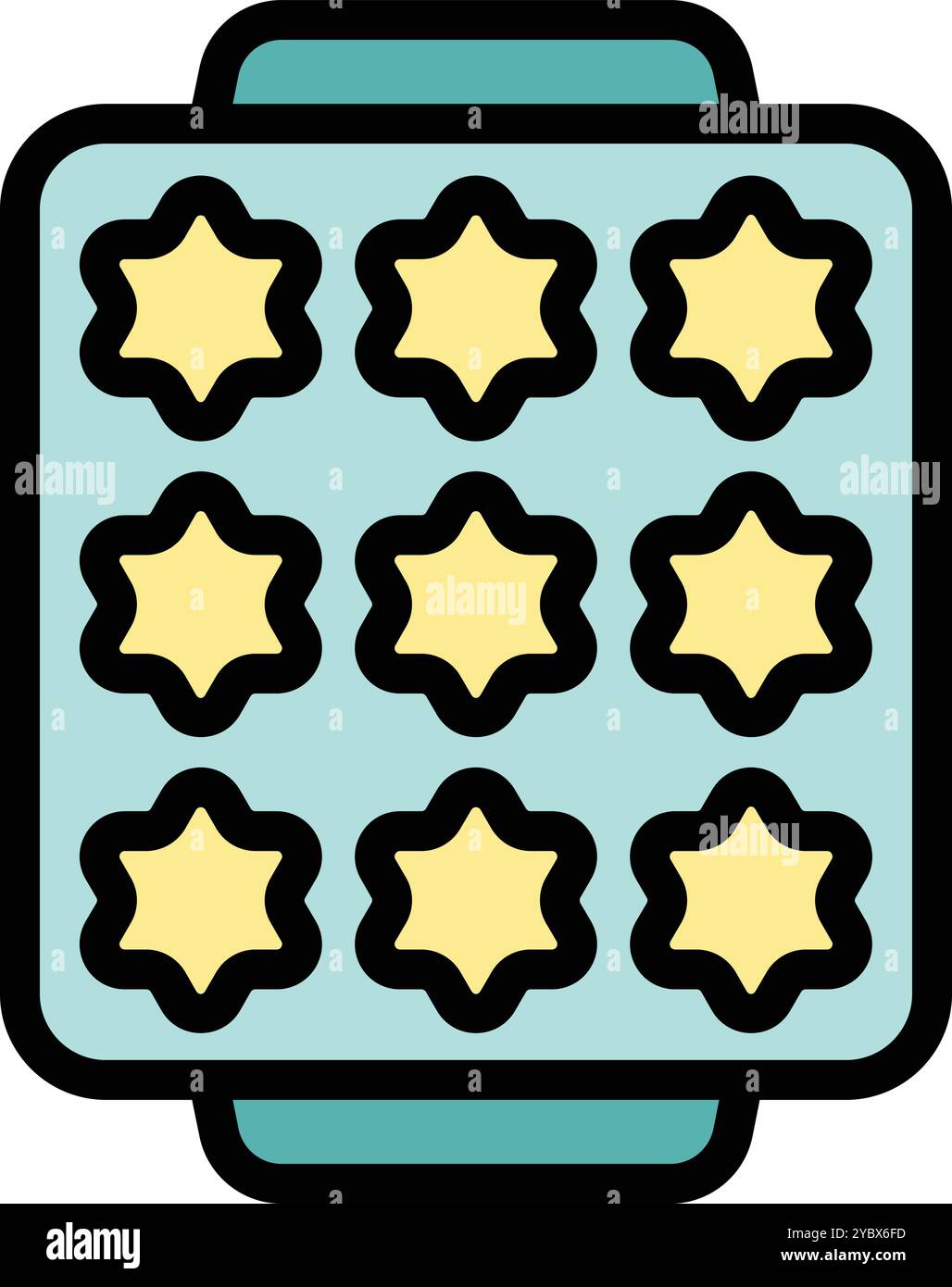 Baking tray with dough for making delicious star shaped cookies Stock ...