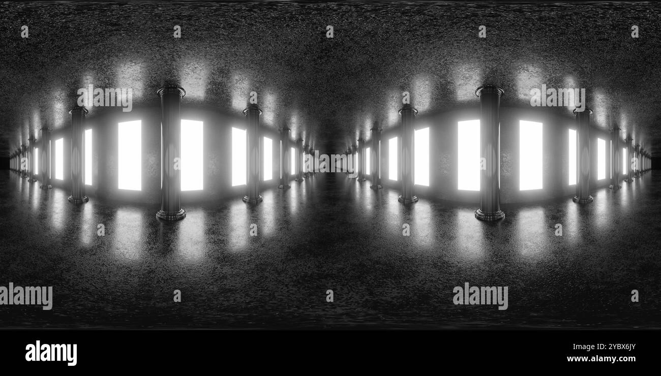 Reflective room for 3d render Black and White Stock Photos & Images - Alamy