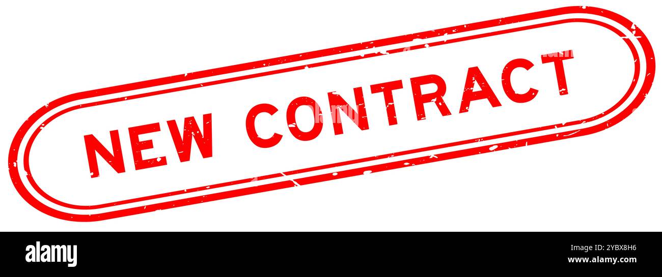 Grunge red new contract word rubber seal stamp on white background Stock Vector Image & Art - Alamy