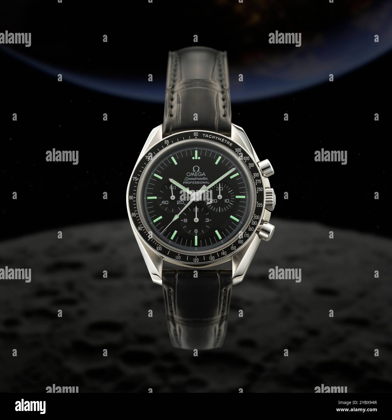 Milan, Italy - October 16, 2024: close up on Omega Speedmaster ...