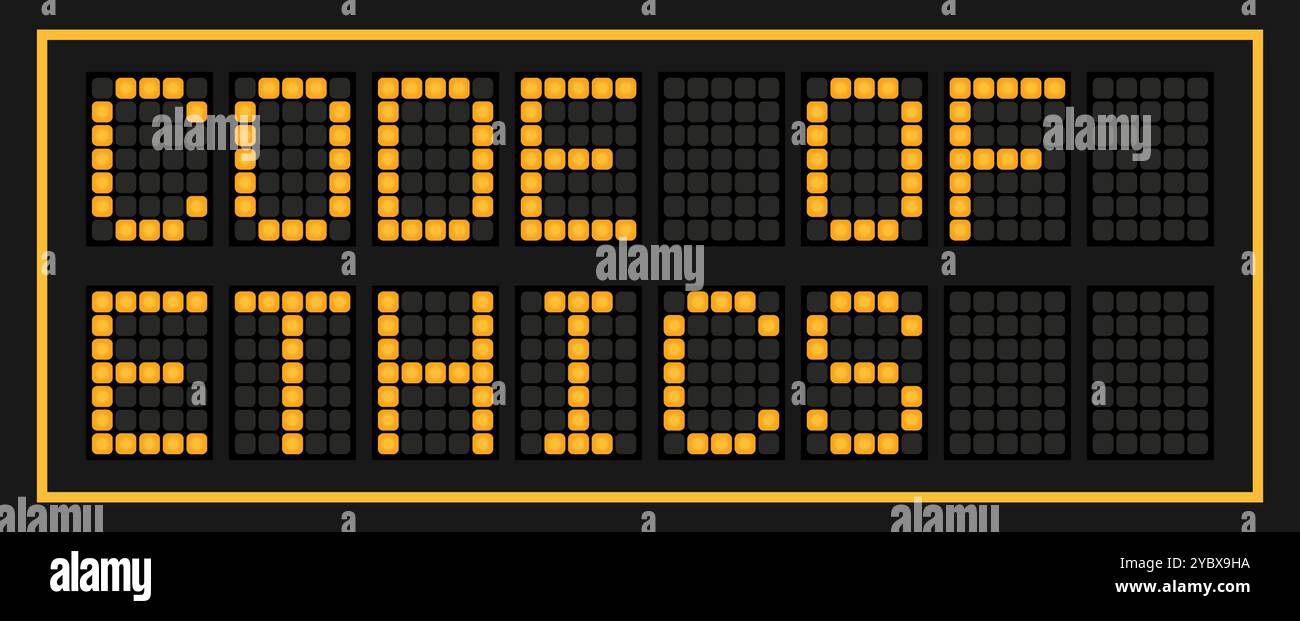 Orange color led banner in word code of ethics on black background ...