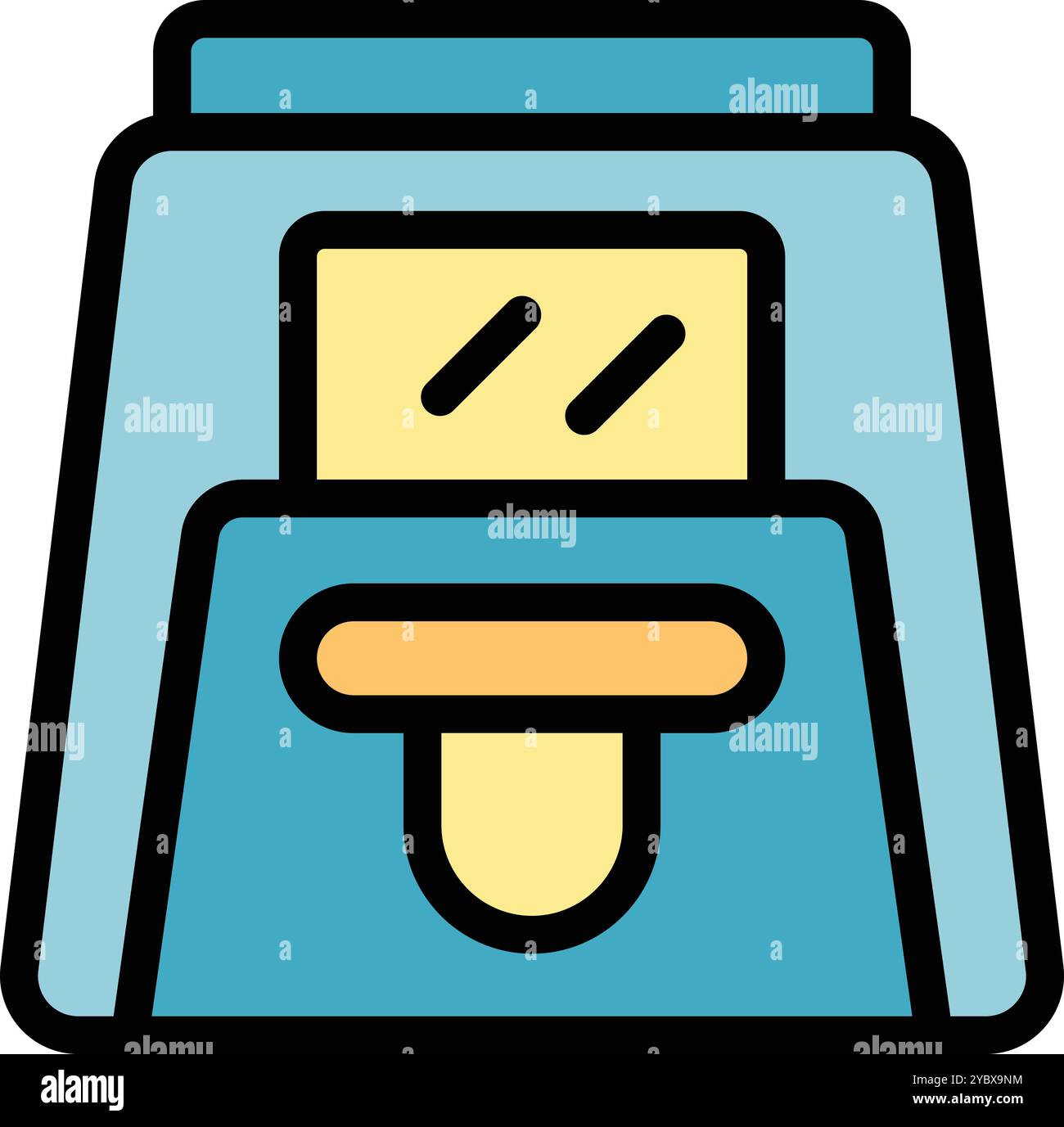 Simple flat design icon of a toaster preparing a tasty breakfast Stock ...