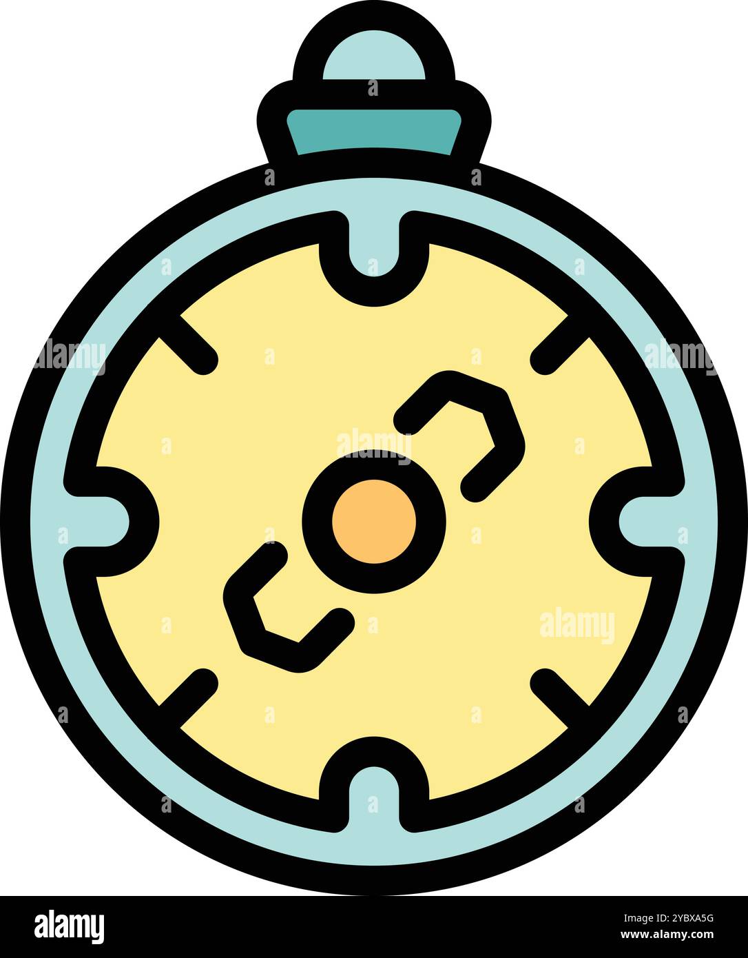 Round pocket watch with co2 formula inside representing carbon dioxide ...