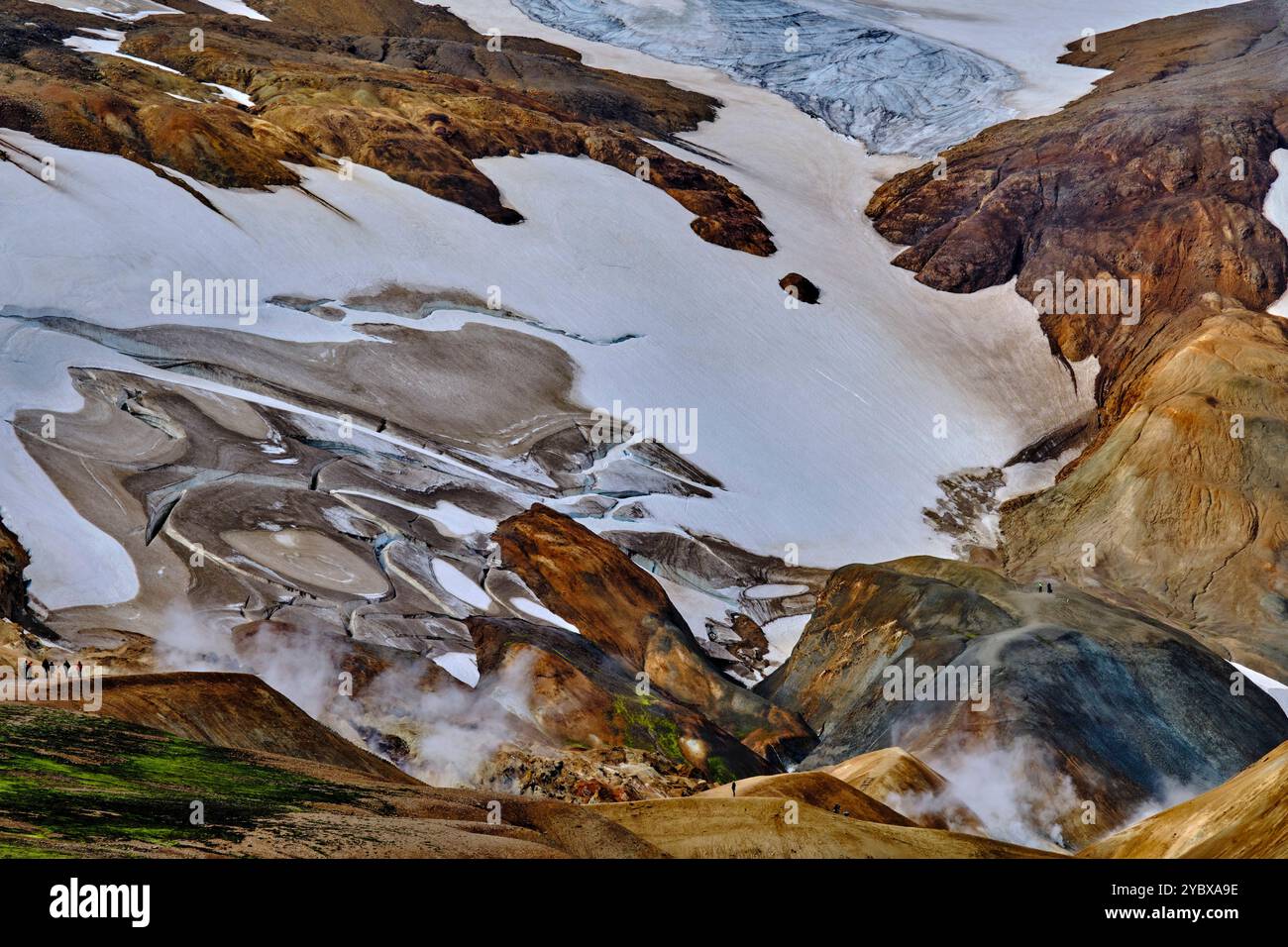 Iceland, Sudurland, Kerlingarfjöll, Hveradalir thermal mountain Stock ...