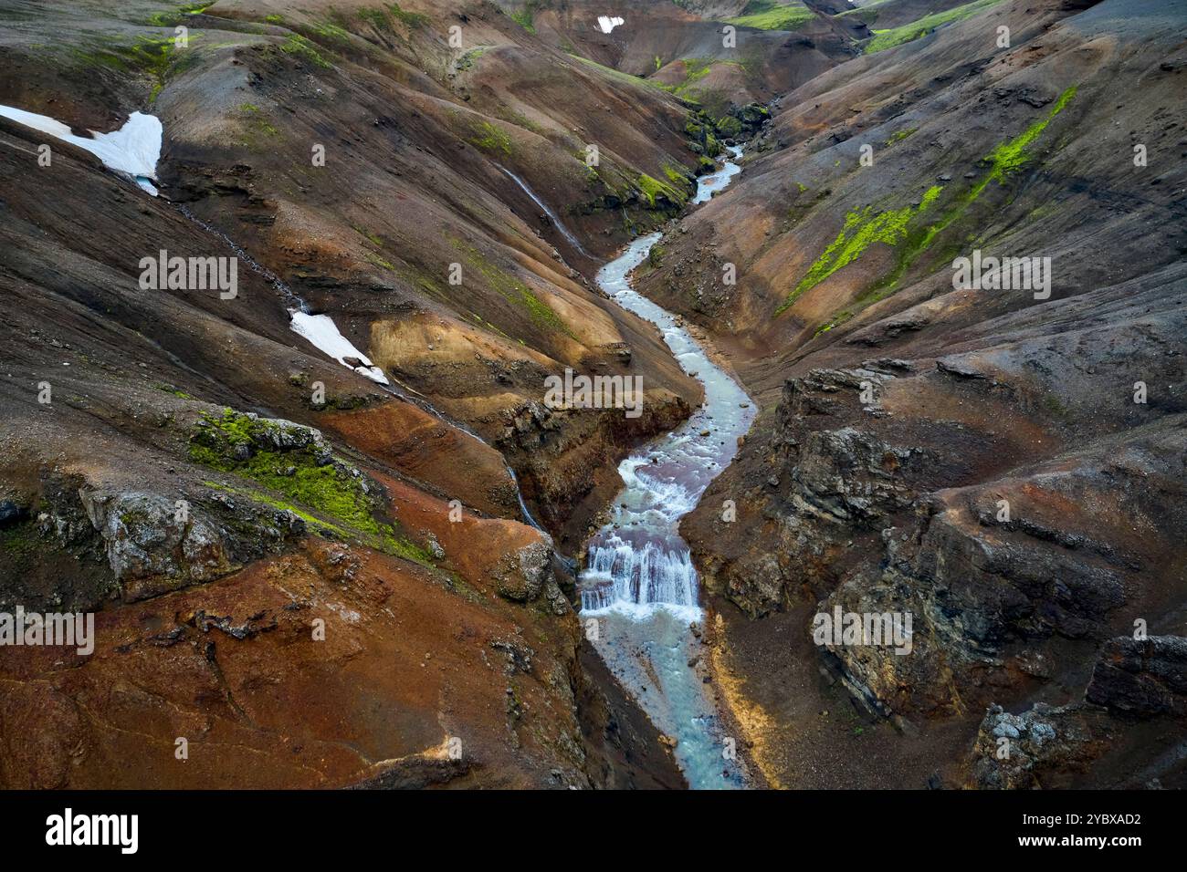 Iceland, Sudurland, Kerlingarfjöll, Hveradalir thermal mountain Stock ...
