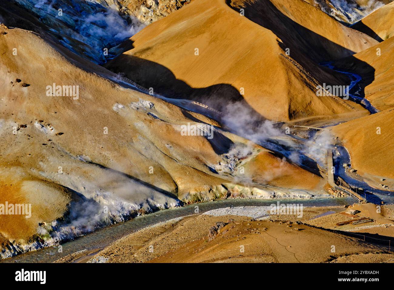 Iceland, Sudurland, Kerlingarfjöll, Hveradalir thermal mountain Stock ...
