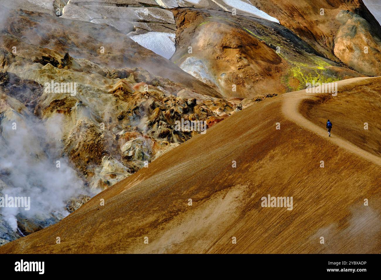 Iceland, Sudurland, Kerlingarfjöll, Hveradalir thermal mountain Stock ...