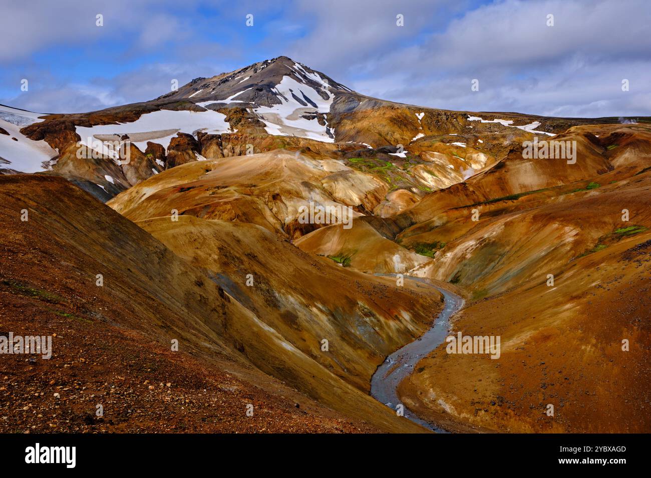 Iceland, Sudurland, Kerlingarfjöll, Hveradalir thermal mountain Stock ...