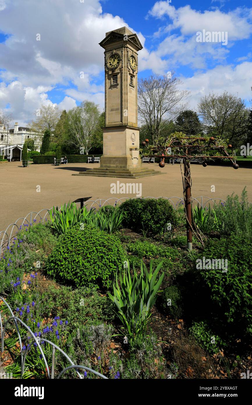 The Clock Tower memorial in Jephson Gardens, Royal Leamington Spa ...