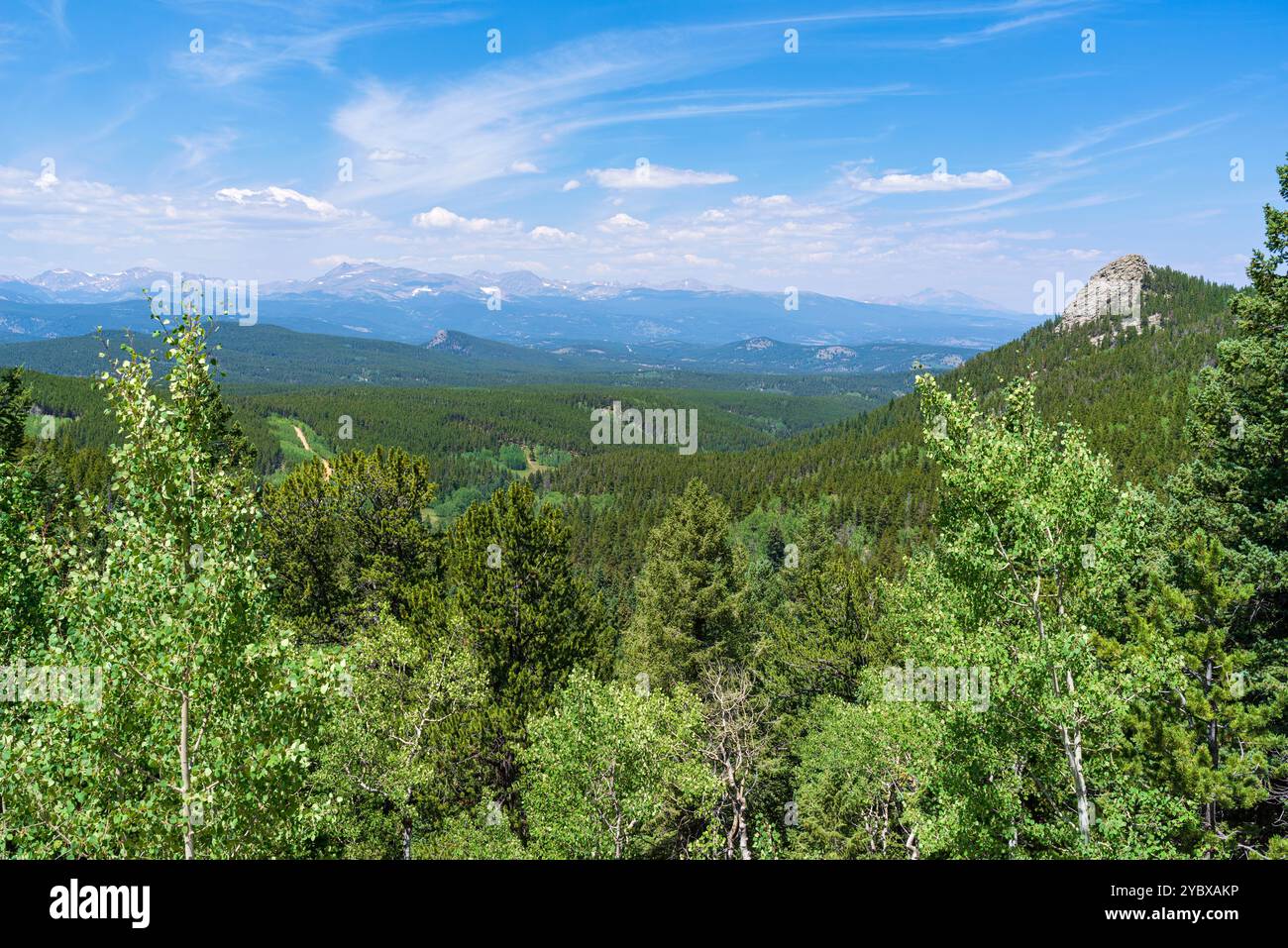 overlooking mountains and valleys across continental divide from ...