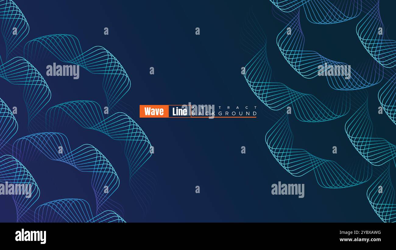 Abstract Digital Flowing Wave Stock Line Background. Abstract Gradient ...