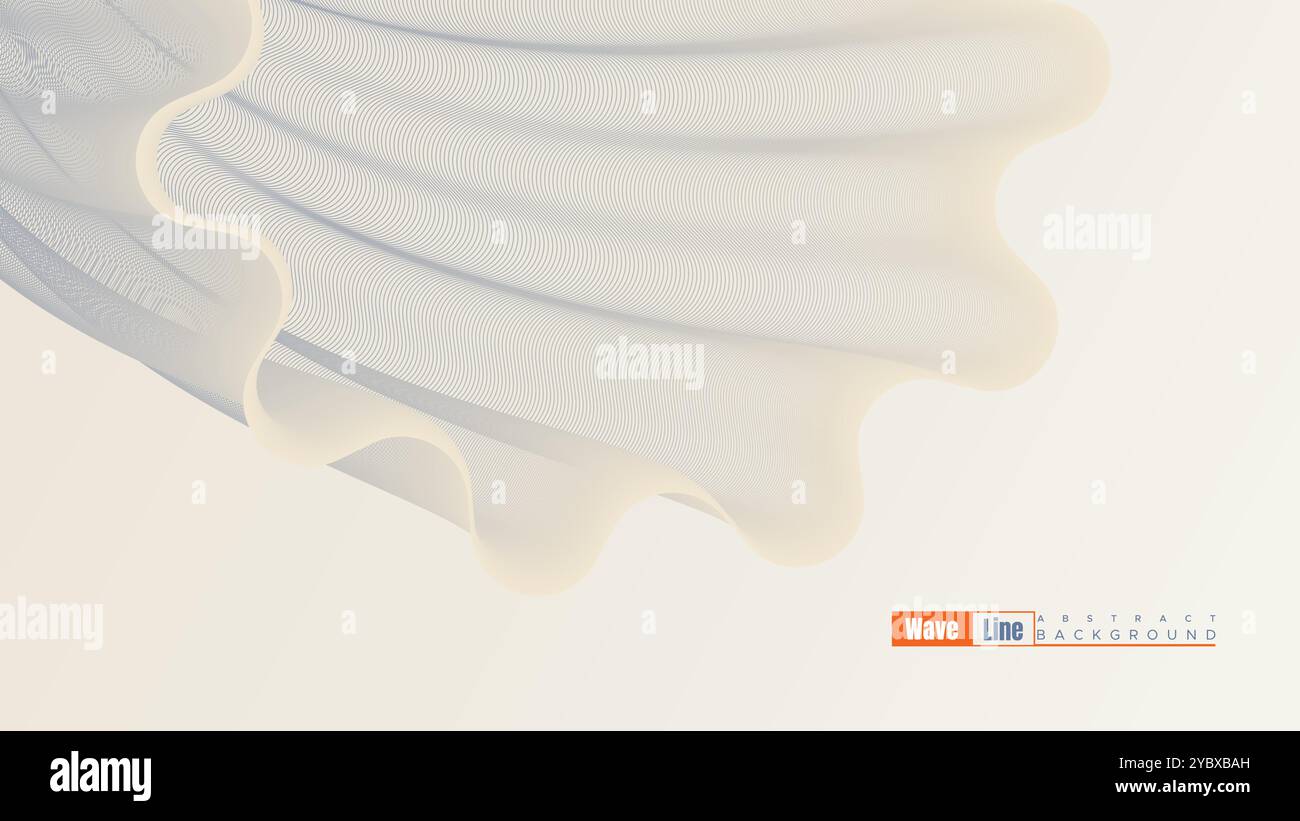 Abstract Digital Flowing Wave Stock Line Background. Abstract Gradient ...