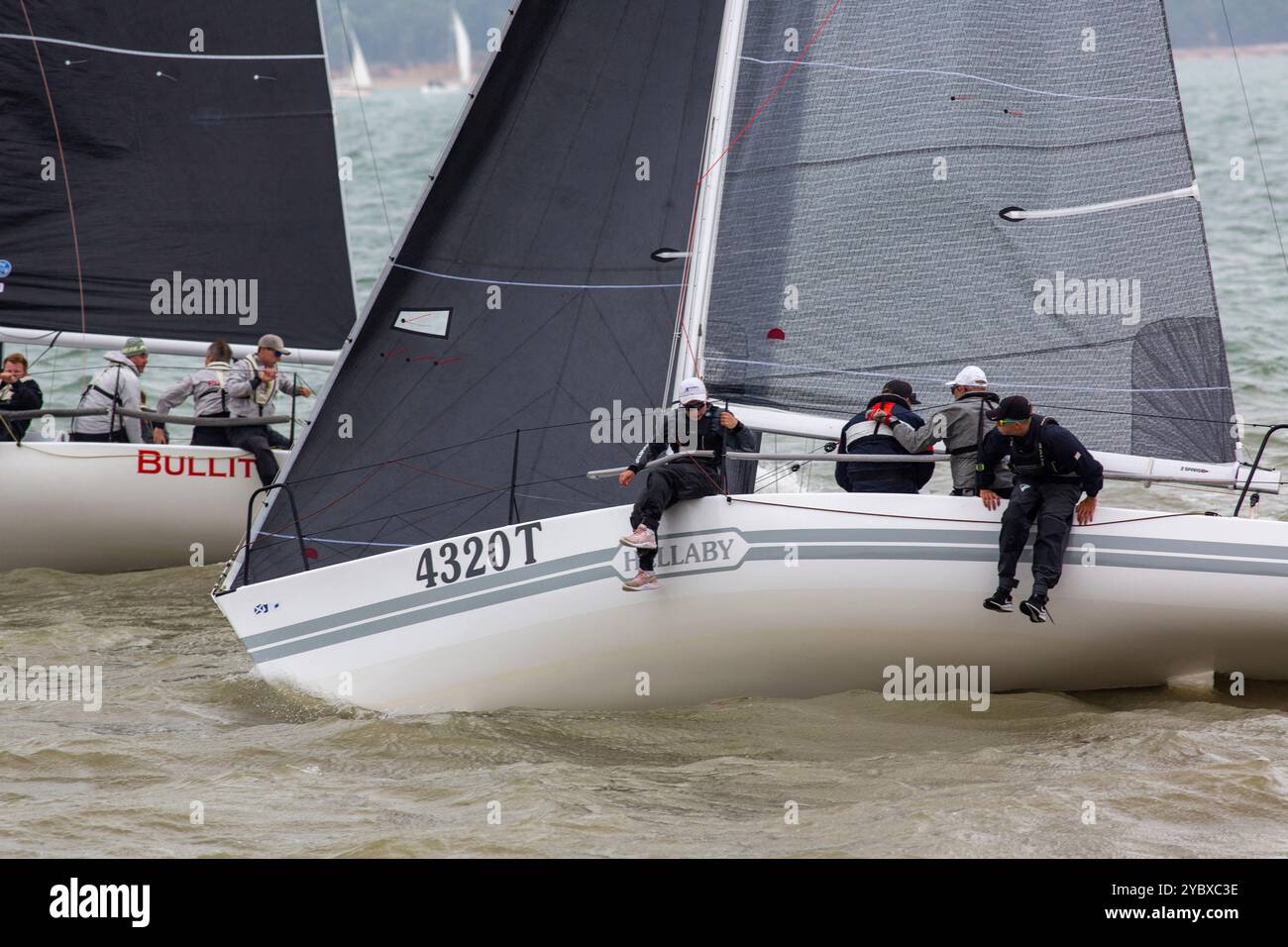Quarter Ton yachts racing in the Cowes Week 2022 regatta Stock Photo ...
