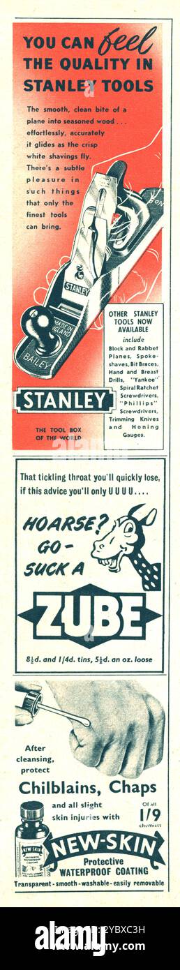 John Bull magazine, UK, dated January 24th 1953. Monochrome adverts for ...