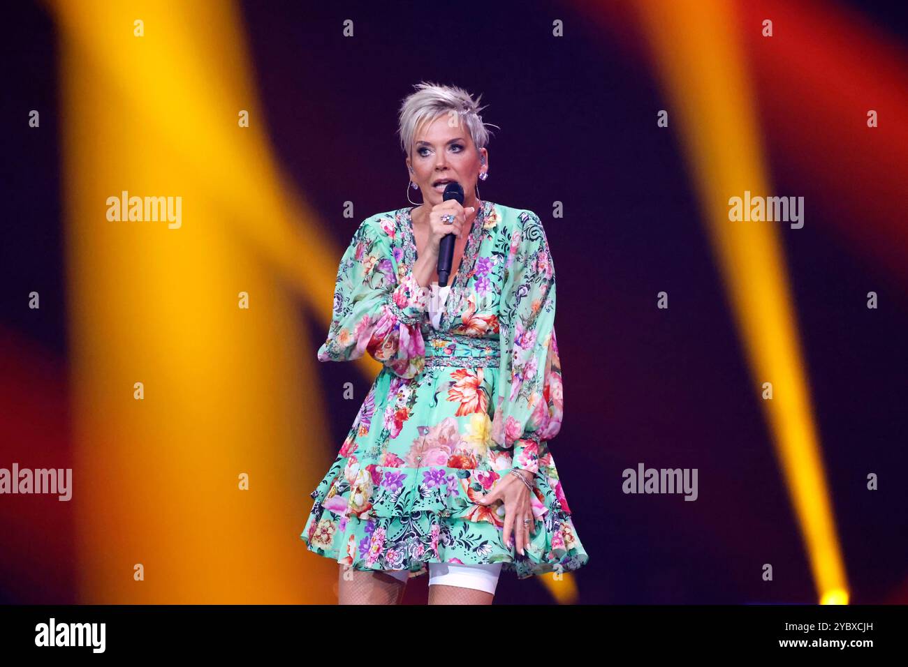Moderatorin Inka Bause bei der Aufzeichnung der Schlagershow ...