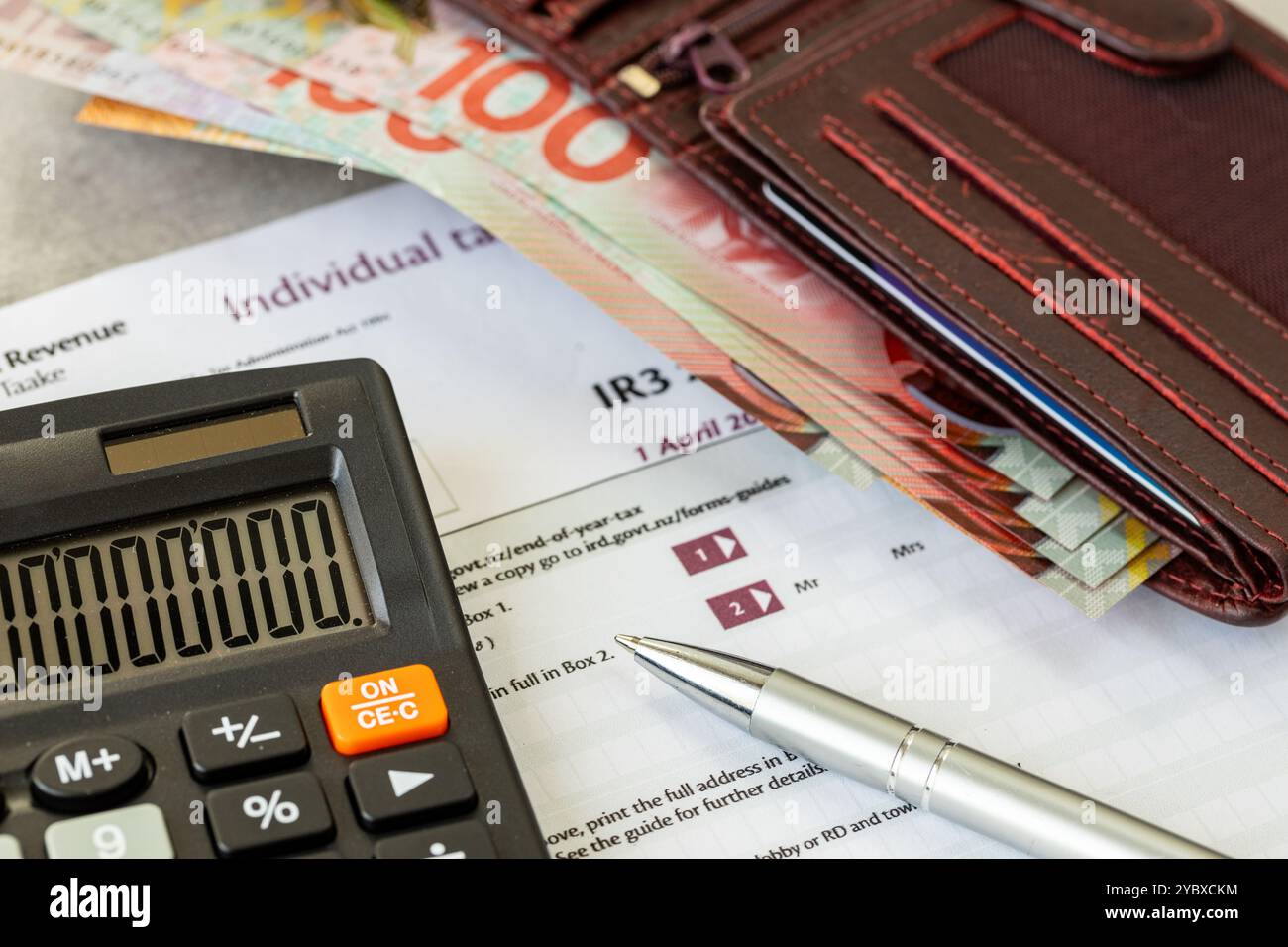 New Zealand Income Tax Return. Financial Concept. Ir3 Tax Form, New ...