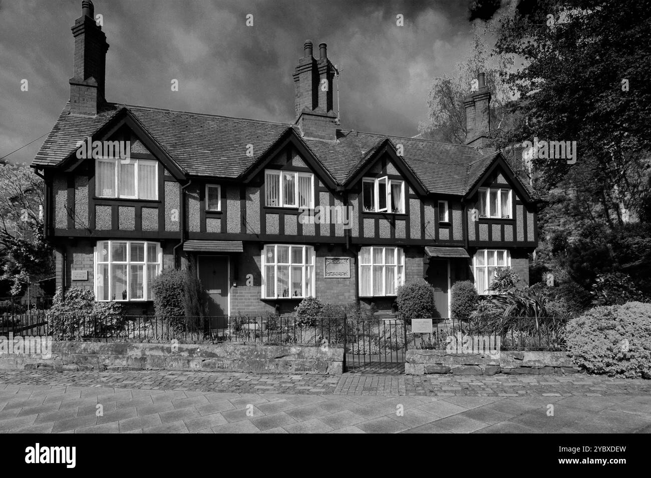 The Almshouses next to the West Gate, High Street Warwick town ...