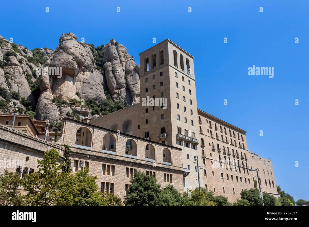 Exterior facade benedictine abbey santa hi-res stock photography and ...