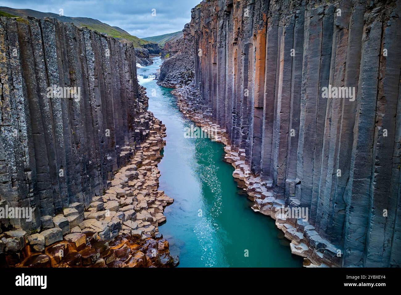 Iceland, Austurland province, Egilsstadi, Studlagil Canyon, basalt columns Stock Photo - Alamy