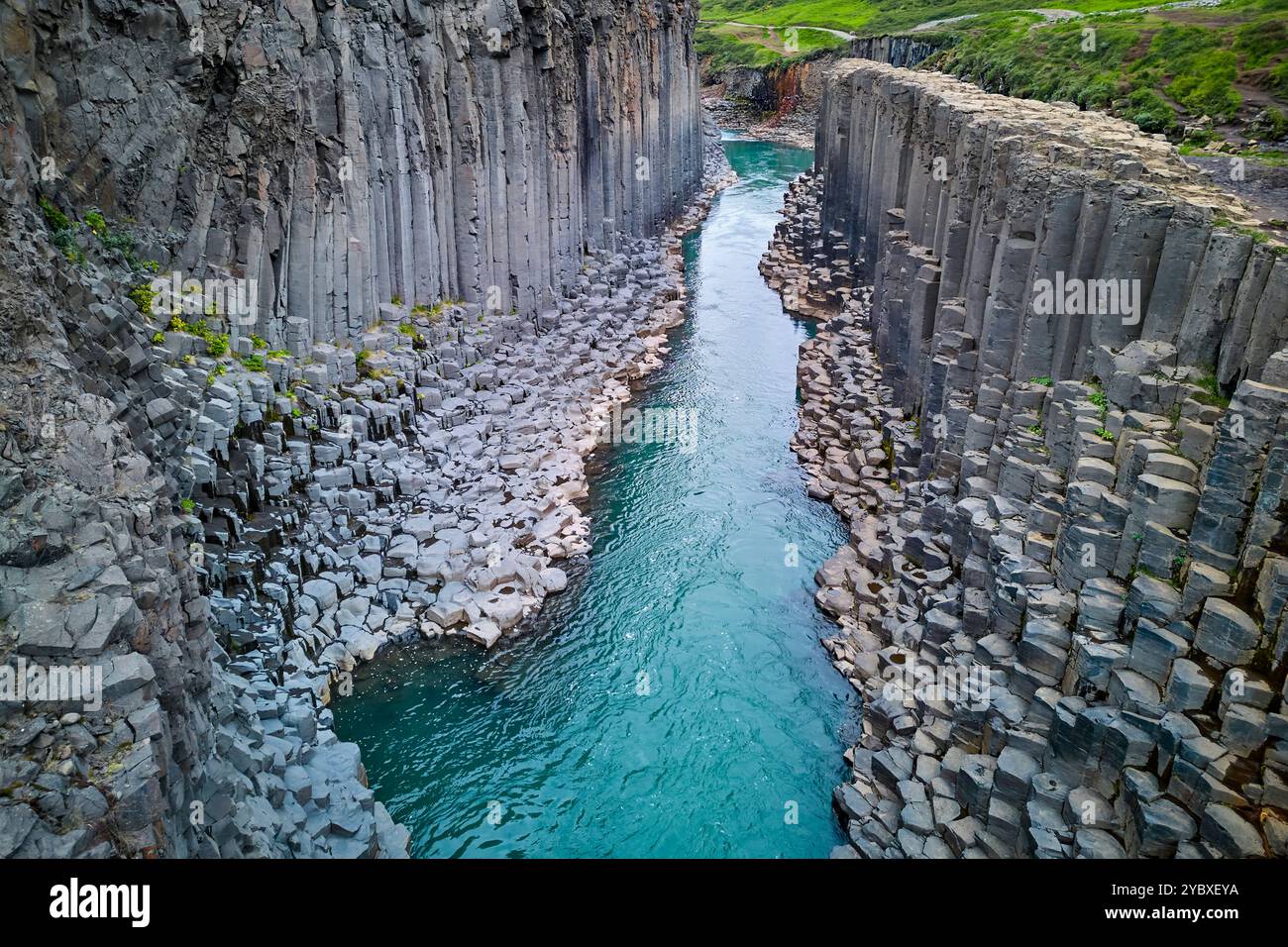 Iceland, Austurland province, Egilsstadi, Studlagil Canyon, basalt columns Stock Photo - Alamy