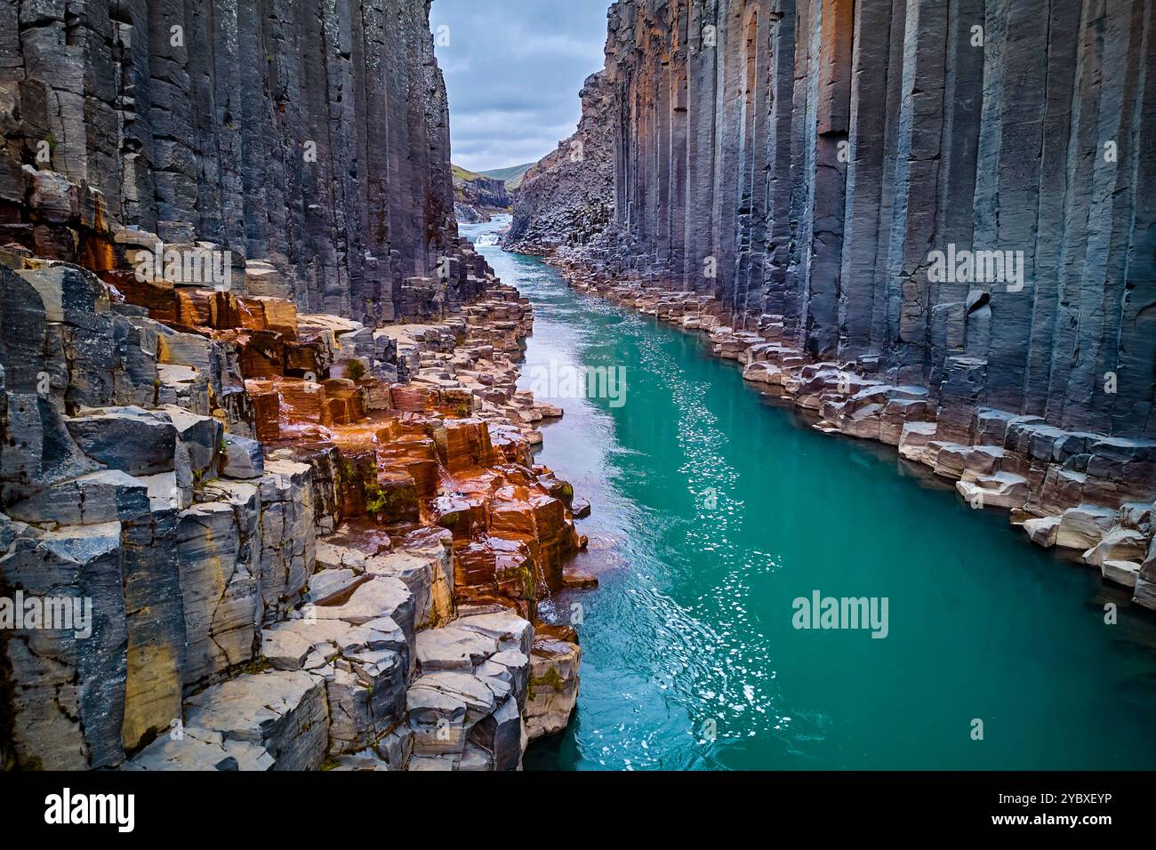 Iceland, Austurland province, Egilsstadi, Studlagil Canyon, basalt columns Stock Photo - Alamy
