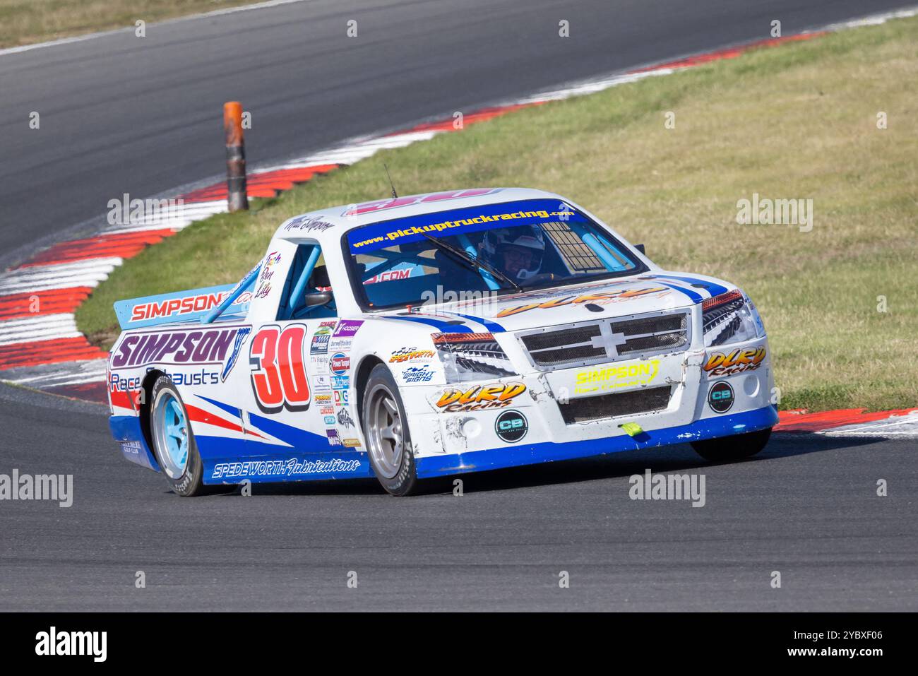 Matthew Simpson competing in the 2024 British Pick-Up Truck Racing ...