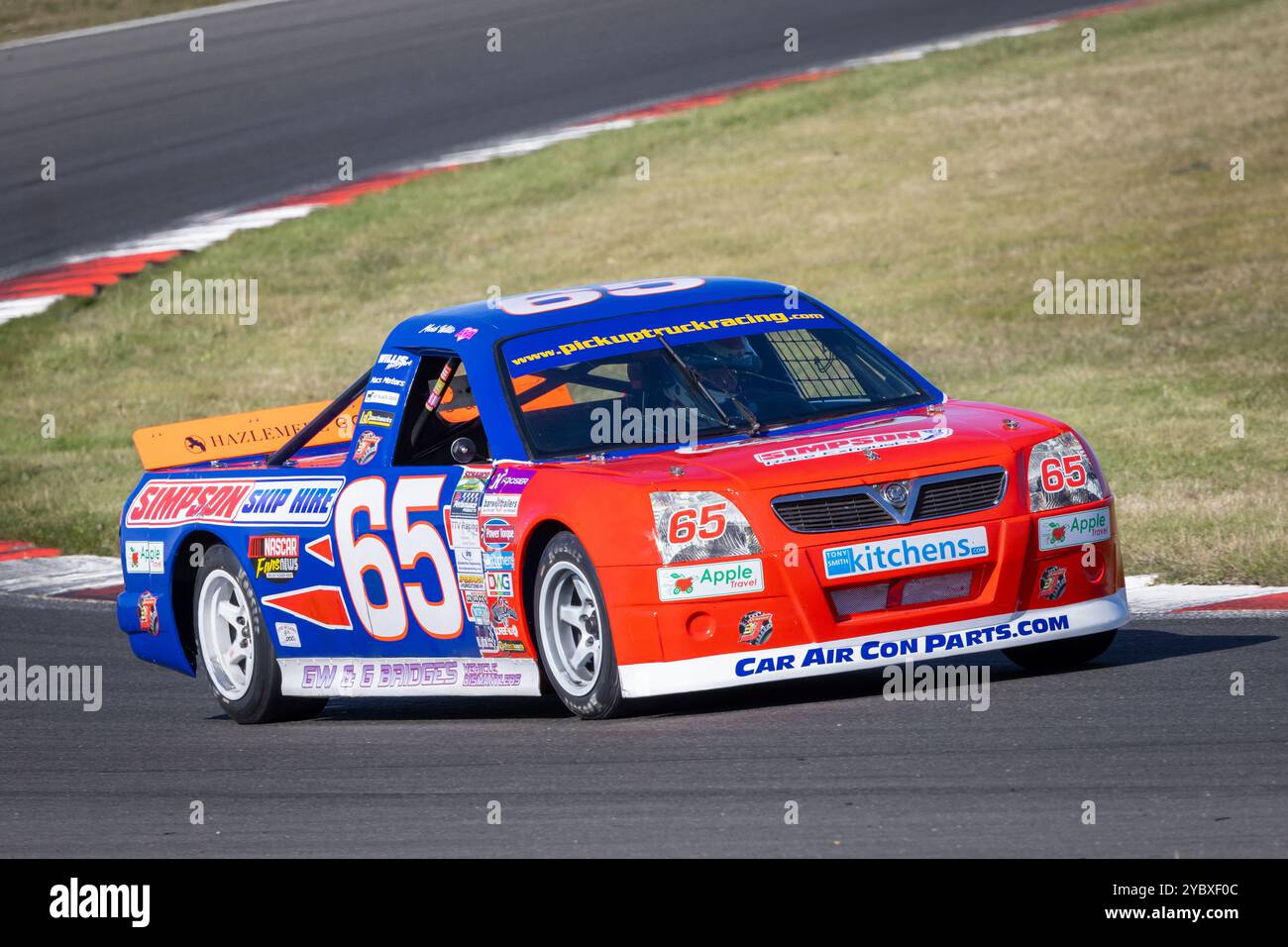 Mark Willis competing in the 2024 British Pick-Up Truck Racing ...