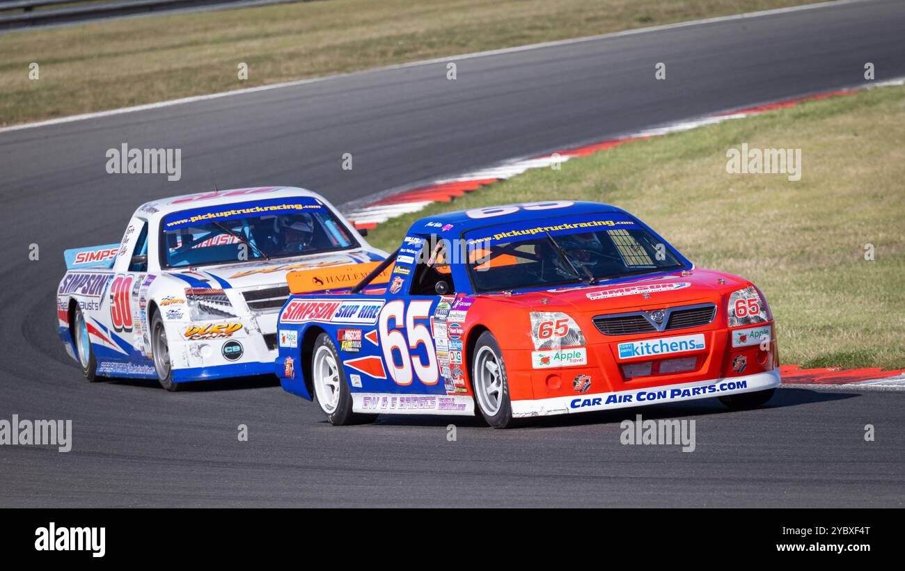 Mark Willis competing in the 2024 British Pick-Up Truck Racing ...