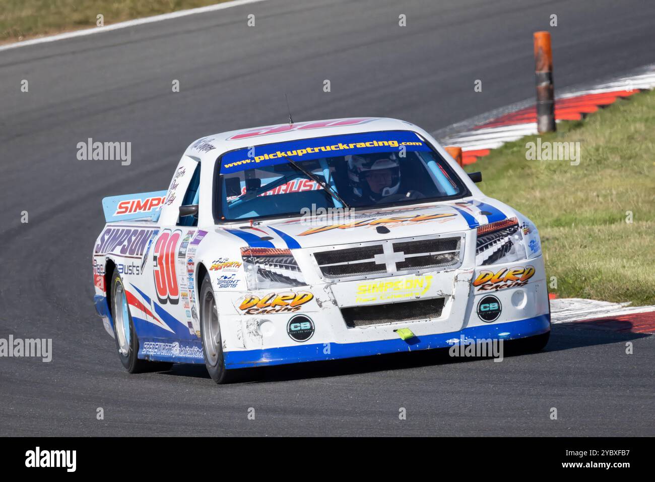 Matthew Simpson competing in the 2024 British Pick-Up Truck Racing ...