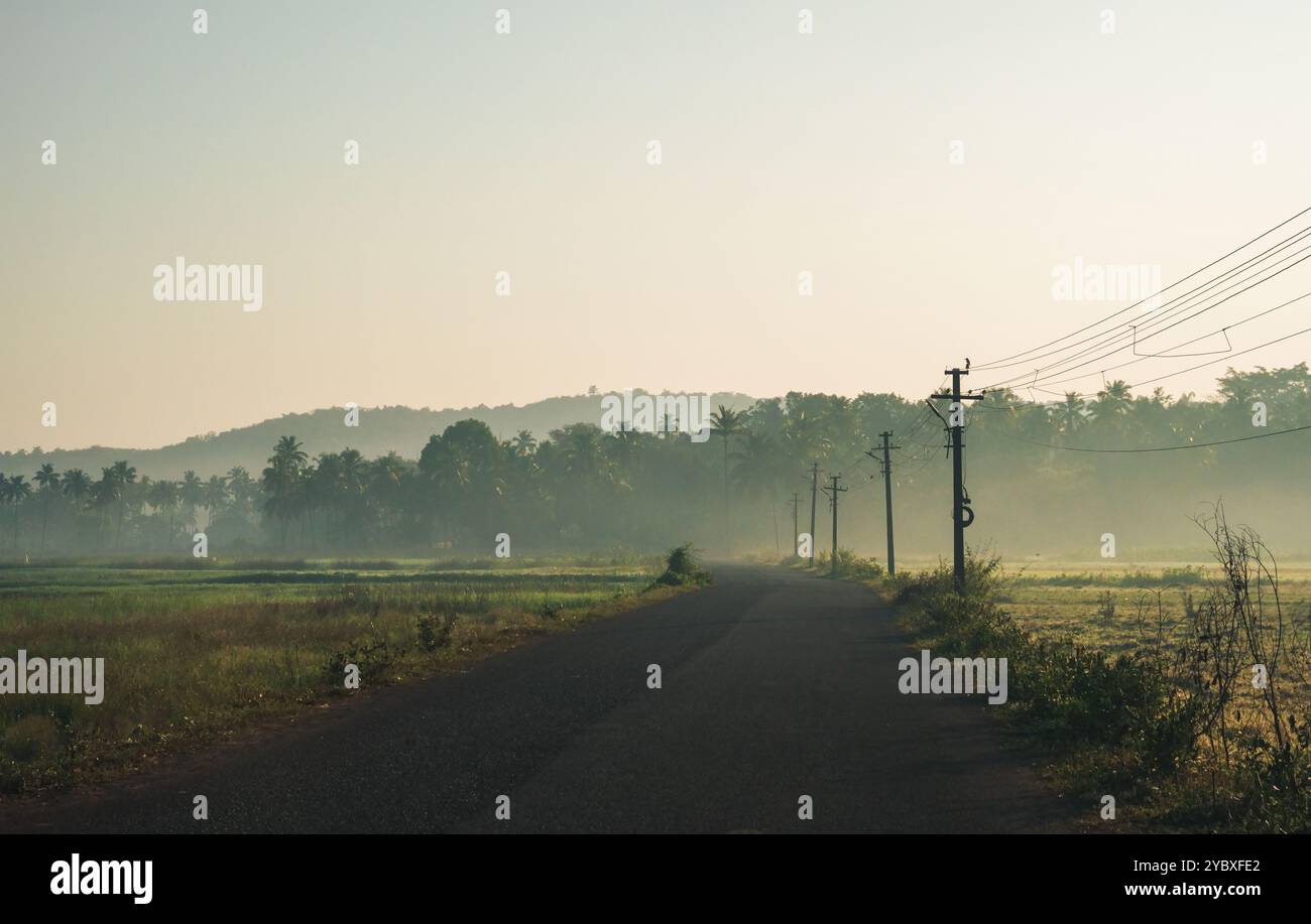 Power lines in rural village hi-res stock photography and images - Alamy