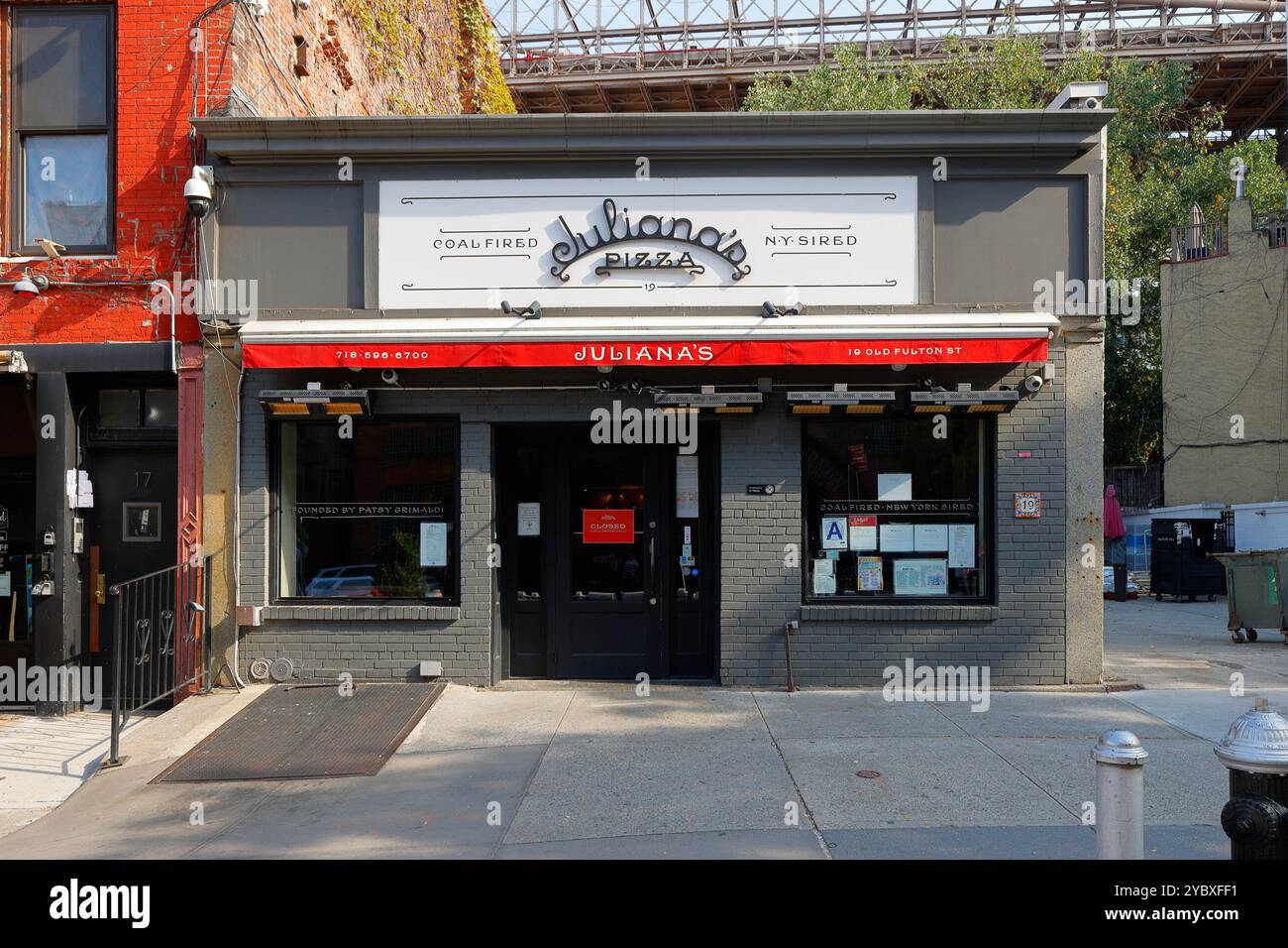 Juliana's Pizza, 19 Old Fulton St, Brooklyn, New York. NYC storefront ...