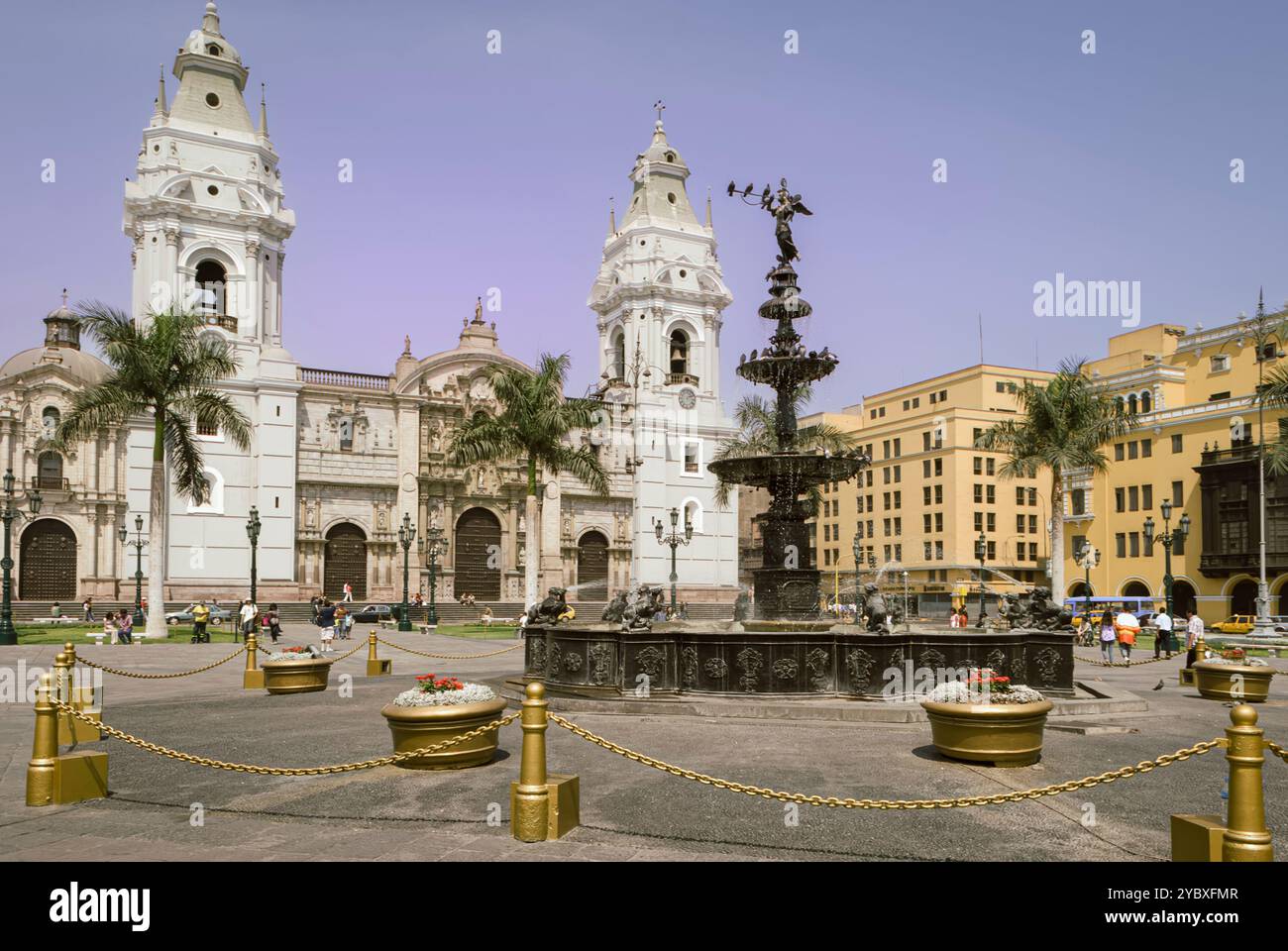 Lima, Peru, April 26th, 2009: Historic Charm of Plaza Mayor - The Heart ...