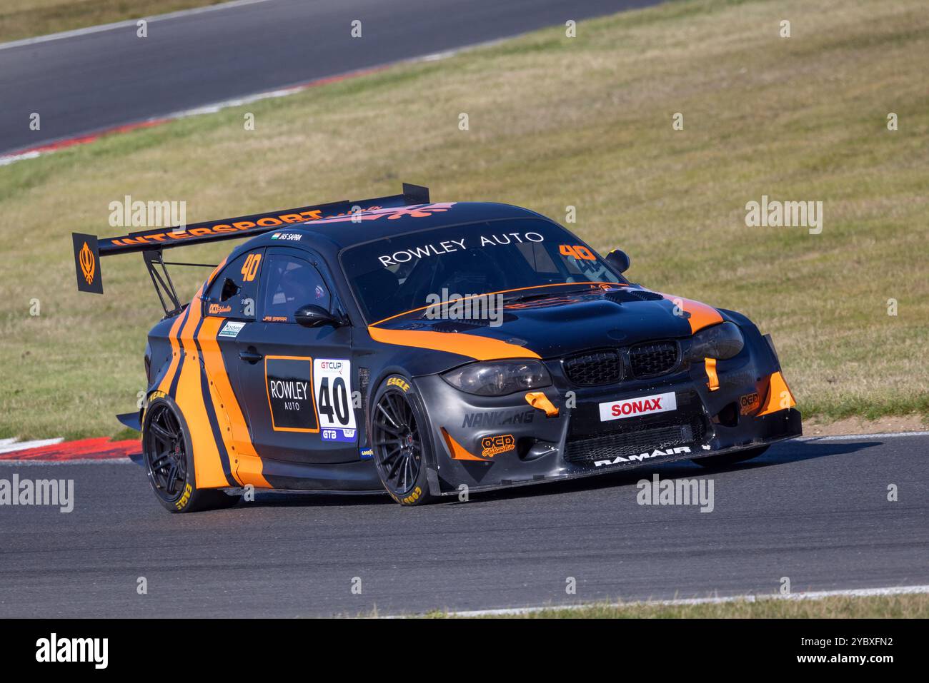 Jas Sapra in his BMW 1 Series during the 2024 Uncle Luke's Snetterton ...
