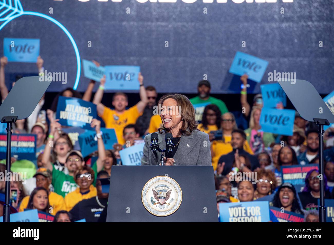 Atlanta, United States Of America. 19th Oct, 2024. United States Vice ...