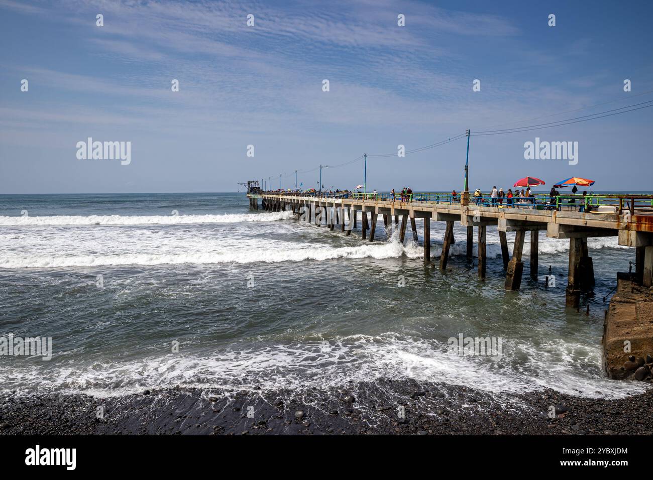 El Salvador, La Libertad, El Muelle (pier, dock, wharf) of the city La ...
