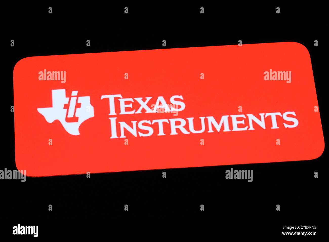 Shanghai,China-Oct.20th 2024:Texas Instruments Incorporated company brand logo on phone screen ...