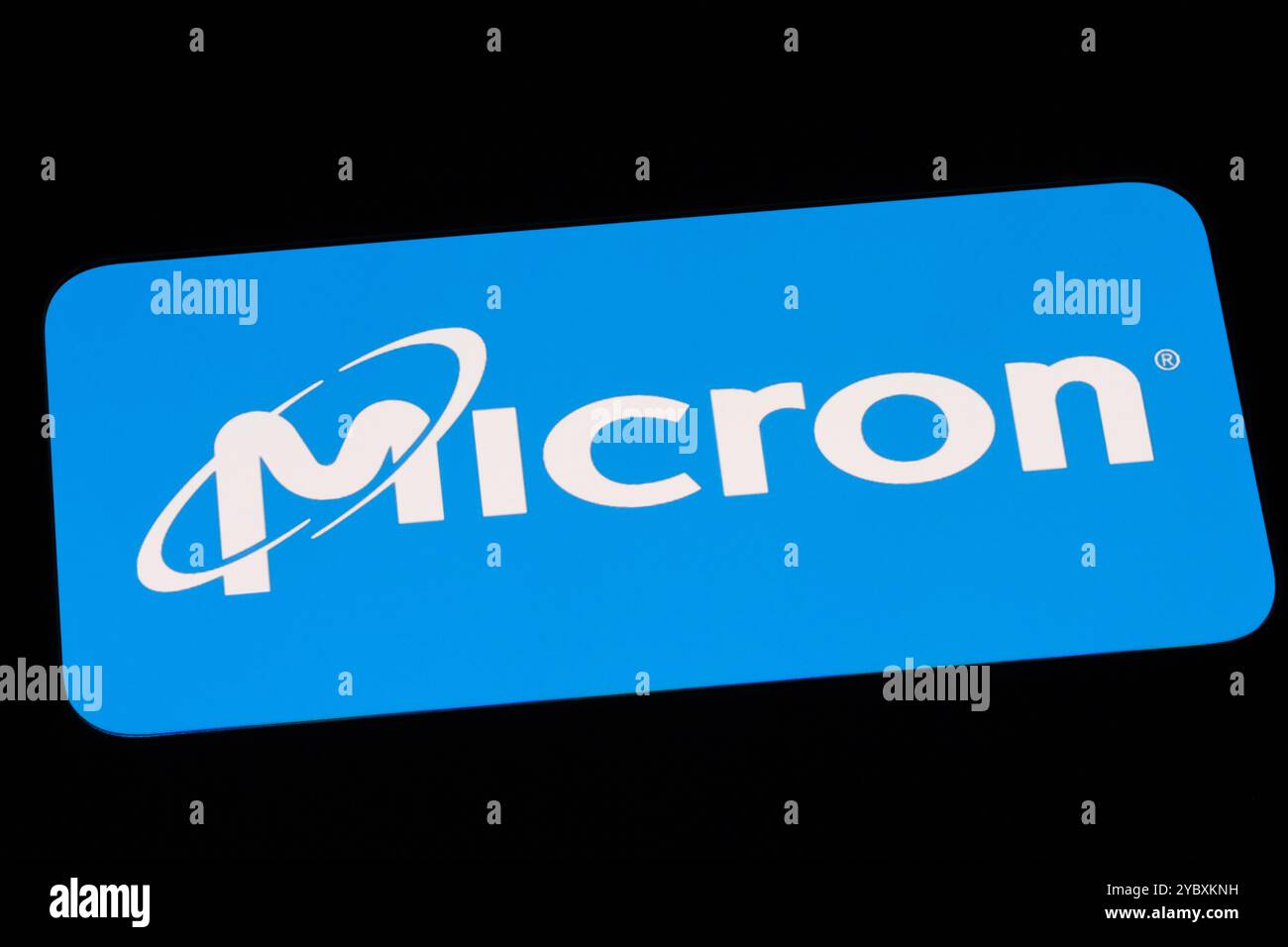 Shanghai,China-Oct.20th 2024:Micron Technology company brand logo on ...
