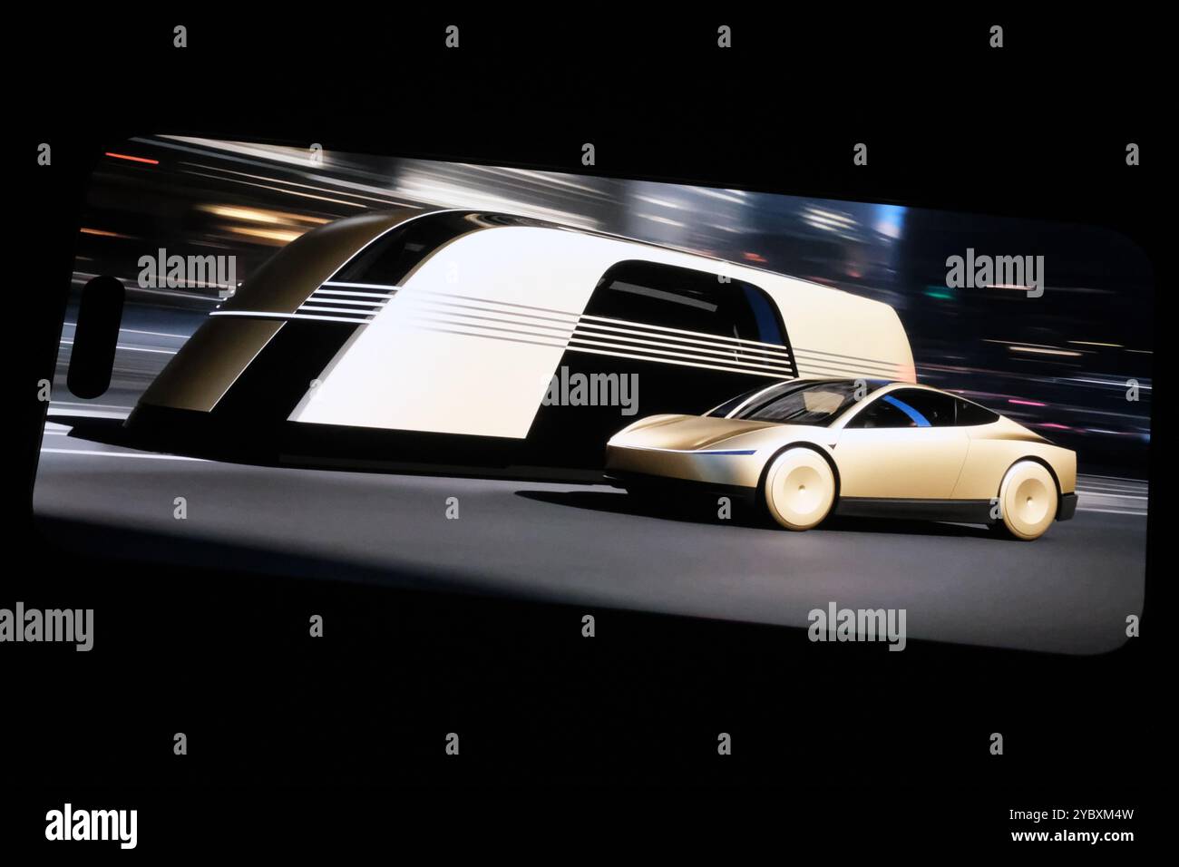 Tesla robotaxi hi-res stock photography and images - Alamy