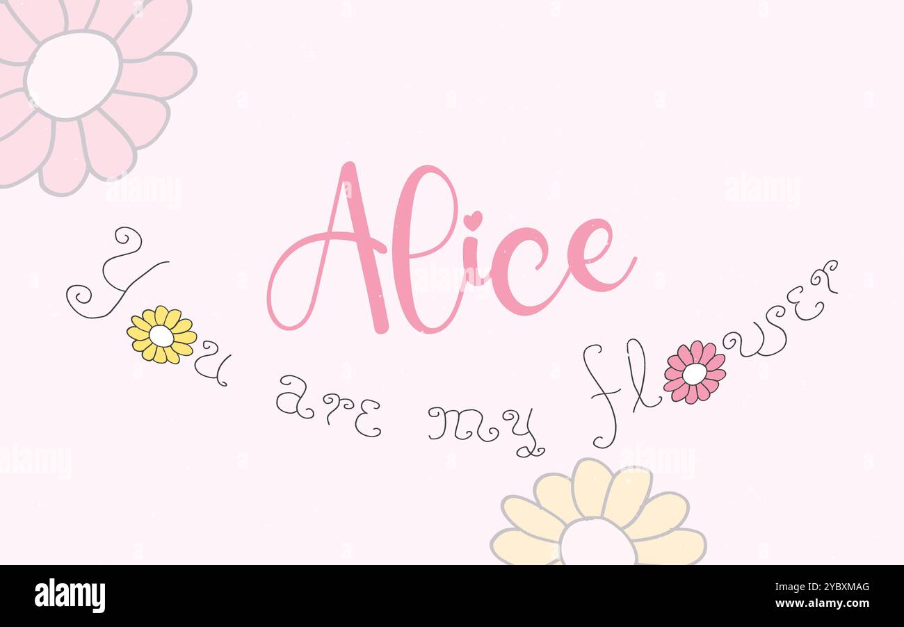 your are my flower girl name design Stock Vector Image & Art - Alamy