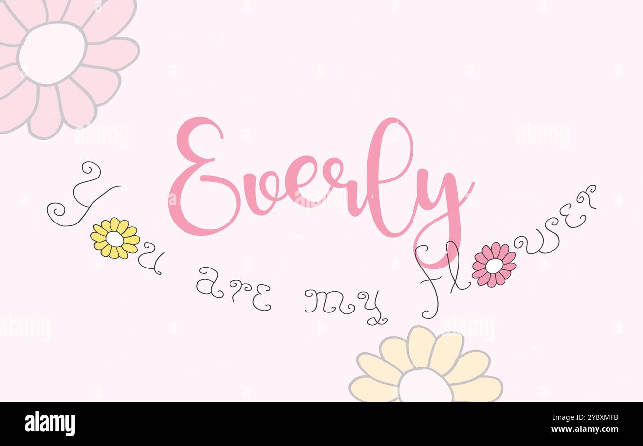 your are my flower girl name design Stock Vector Image & Art - Alamy