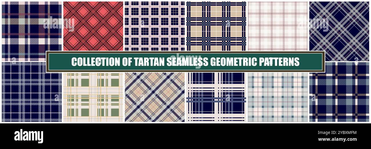 Collection of color cloth seamless patterns - geometric striped design. Vector repeatable ...