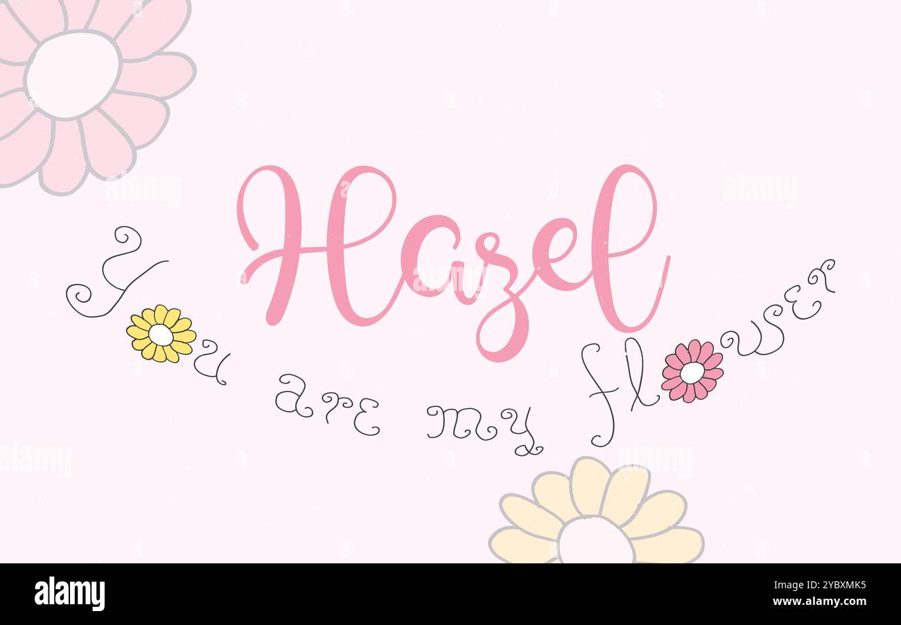 your are my flower girl name design Stock Vector Image & Art - Alamy