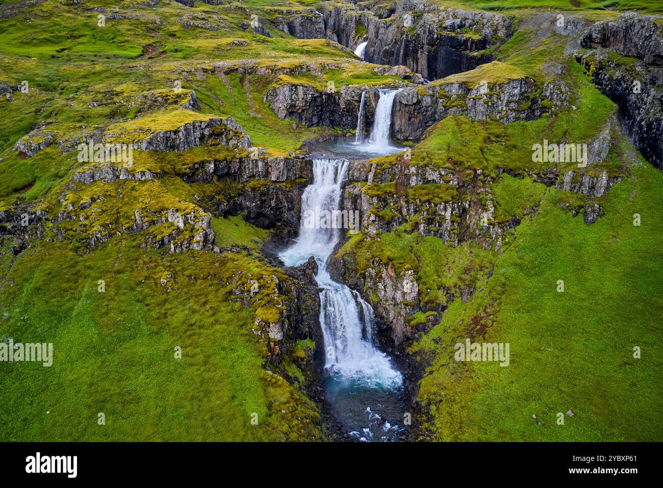 Landscape waterfalls in mjoifjordur hi-res stock photography and images ...