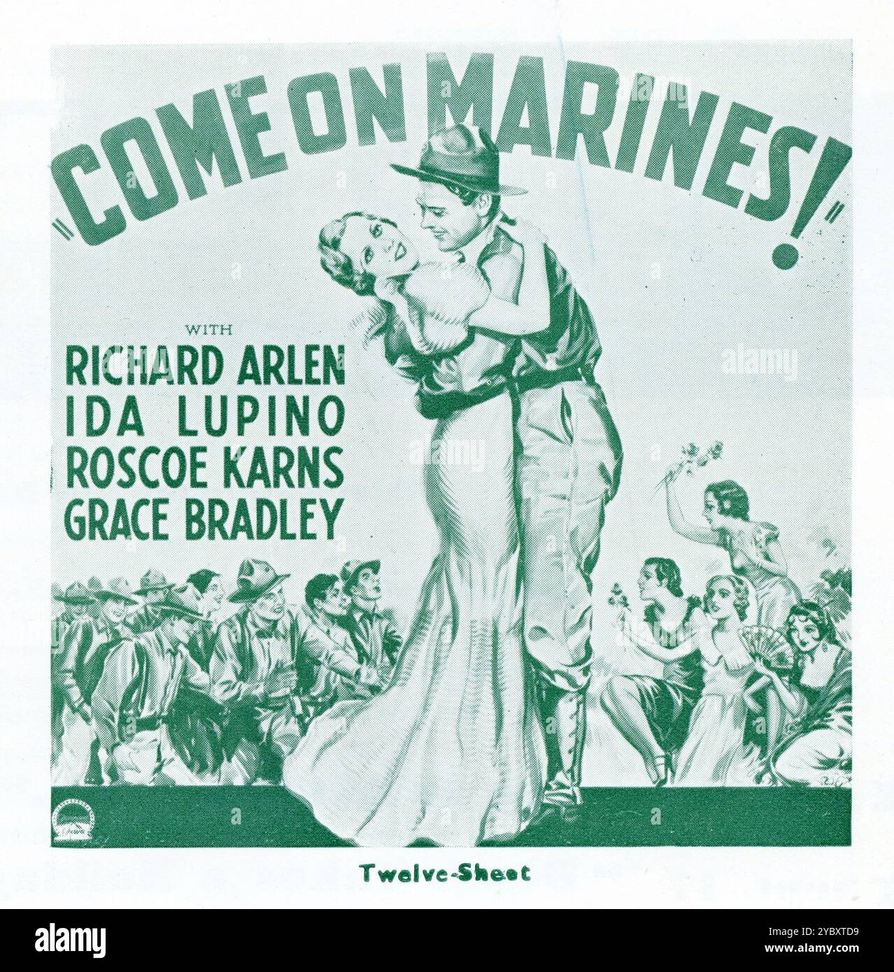 Poster for RICHARD ARLEN and IDA LUPINO in COME ON MARINES ! 1934 ...
