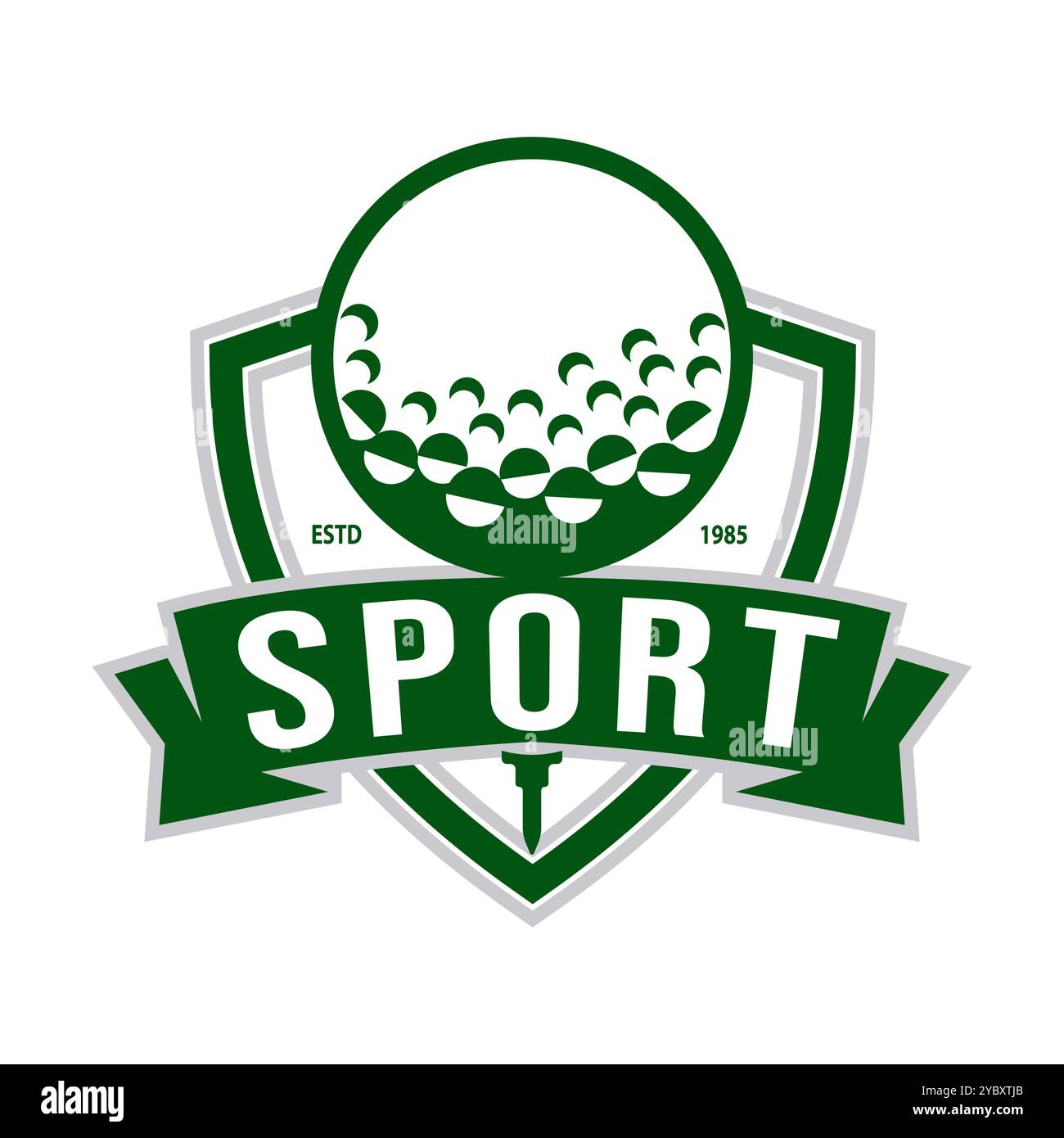 Vintage Retro The simple design features a Golf Ball as the centerpiece ...