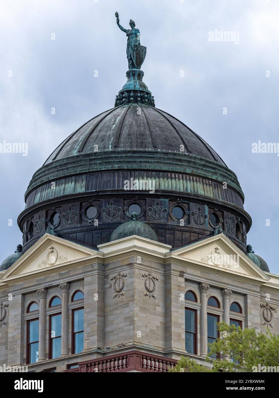 The copper dome of the State Capitol in Helena, Montana, USA Stock ...