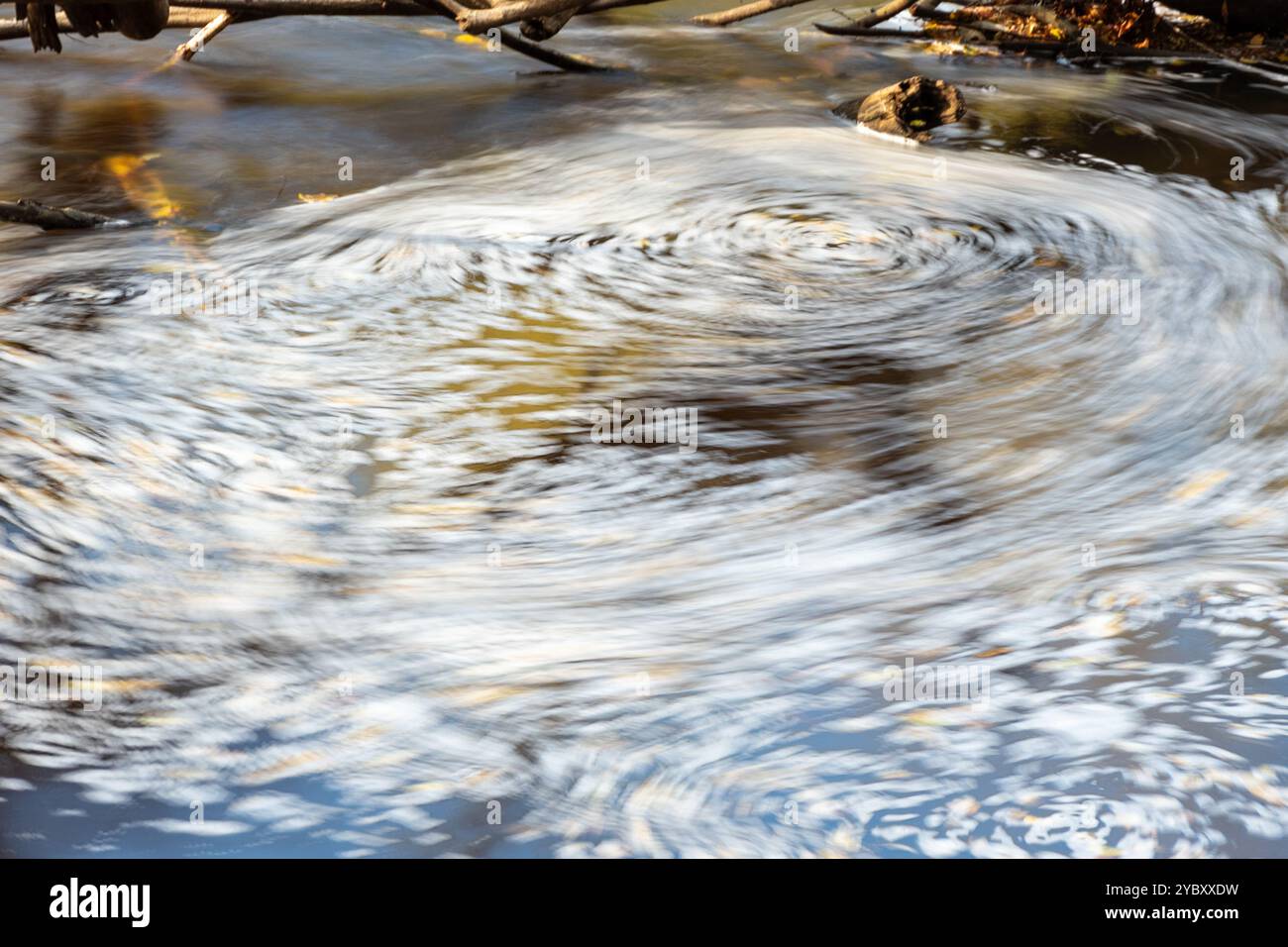 stream water stream forms a blurred circle, beautiful natural ...