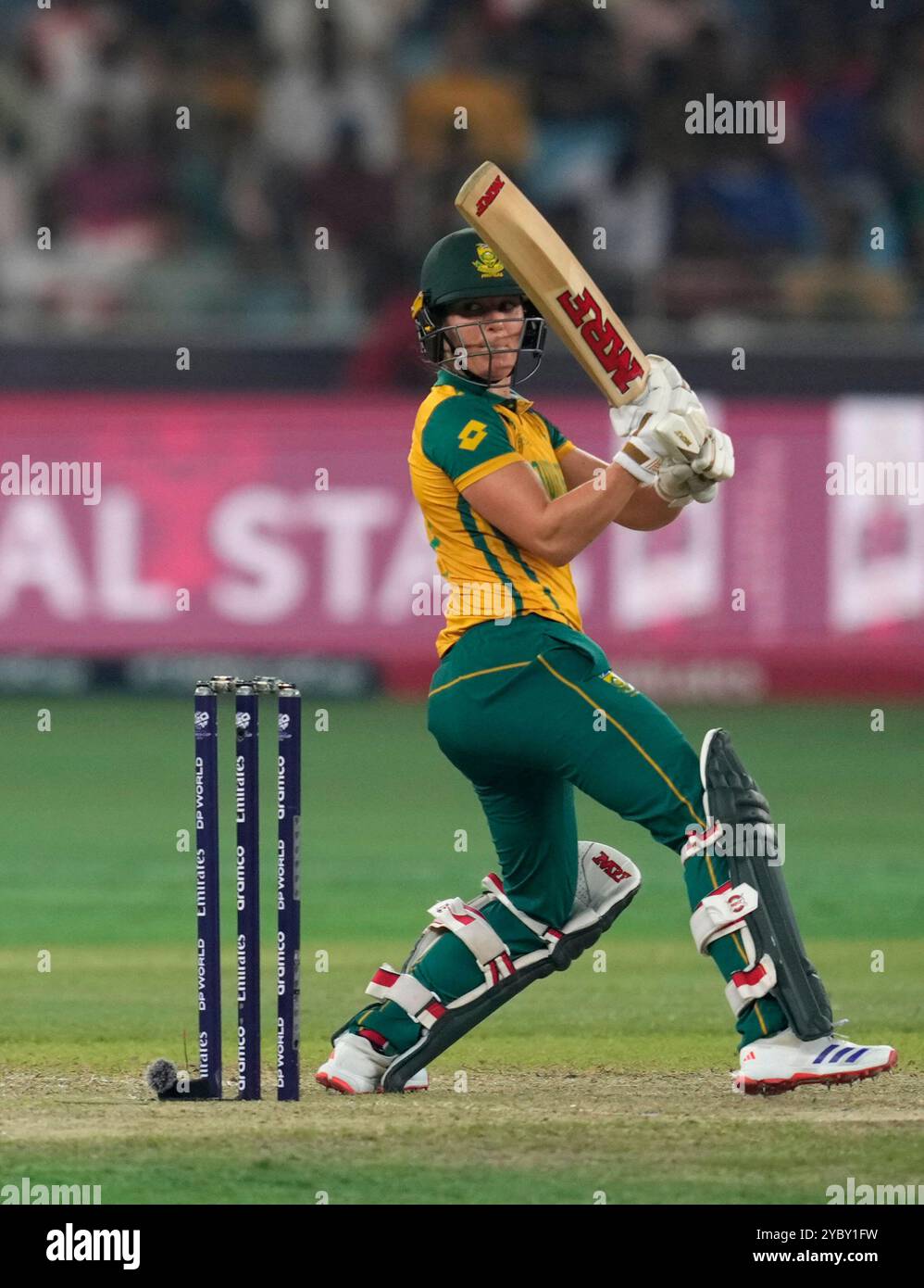 South Africa's Anneke Bosch bats during the ICC Women's T20 World Cup ...
