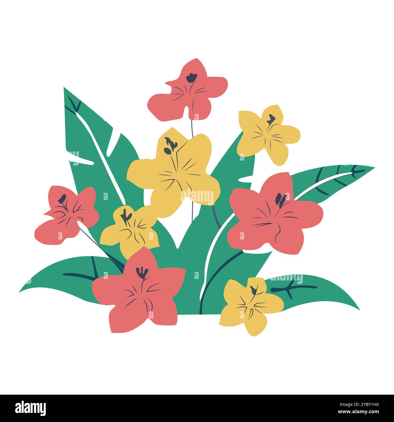 flower pot illustration flower blooming illustration Stock Vector Image ...